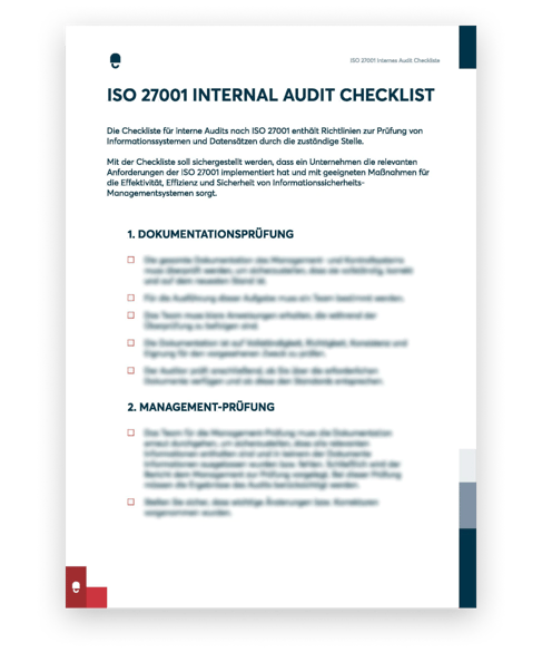 Eine Checkliste zur Vorbereitung auf das interne Audit nach ISO 27001